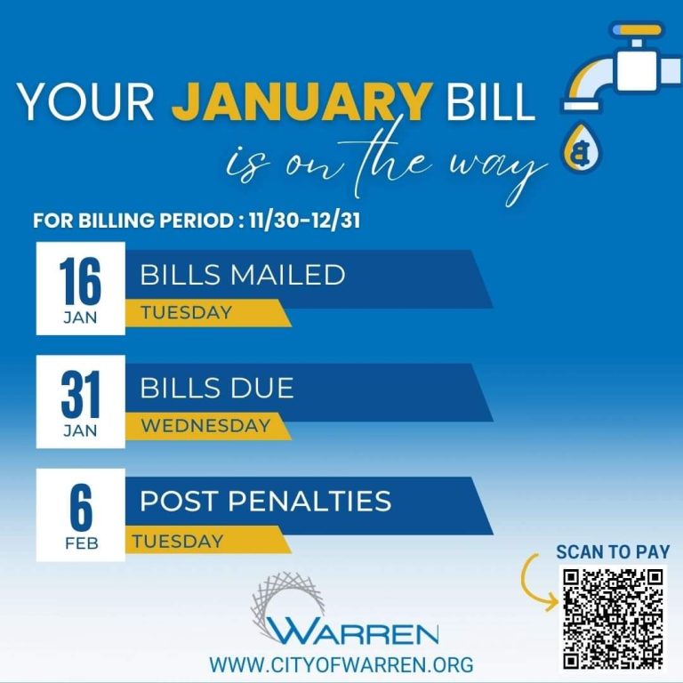January 2024 Water Bill - City of Warren