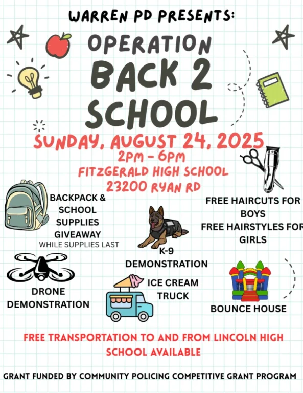OPERATION BACK 2 SCHOOL - City of Warren